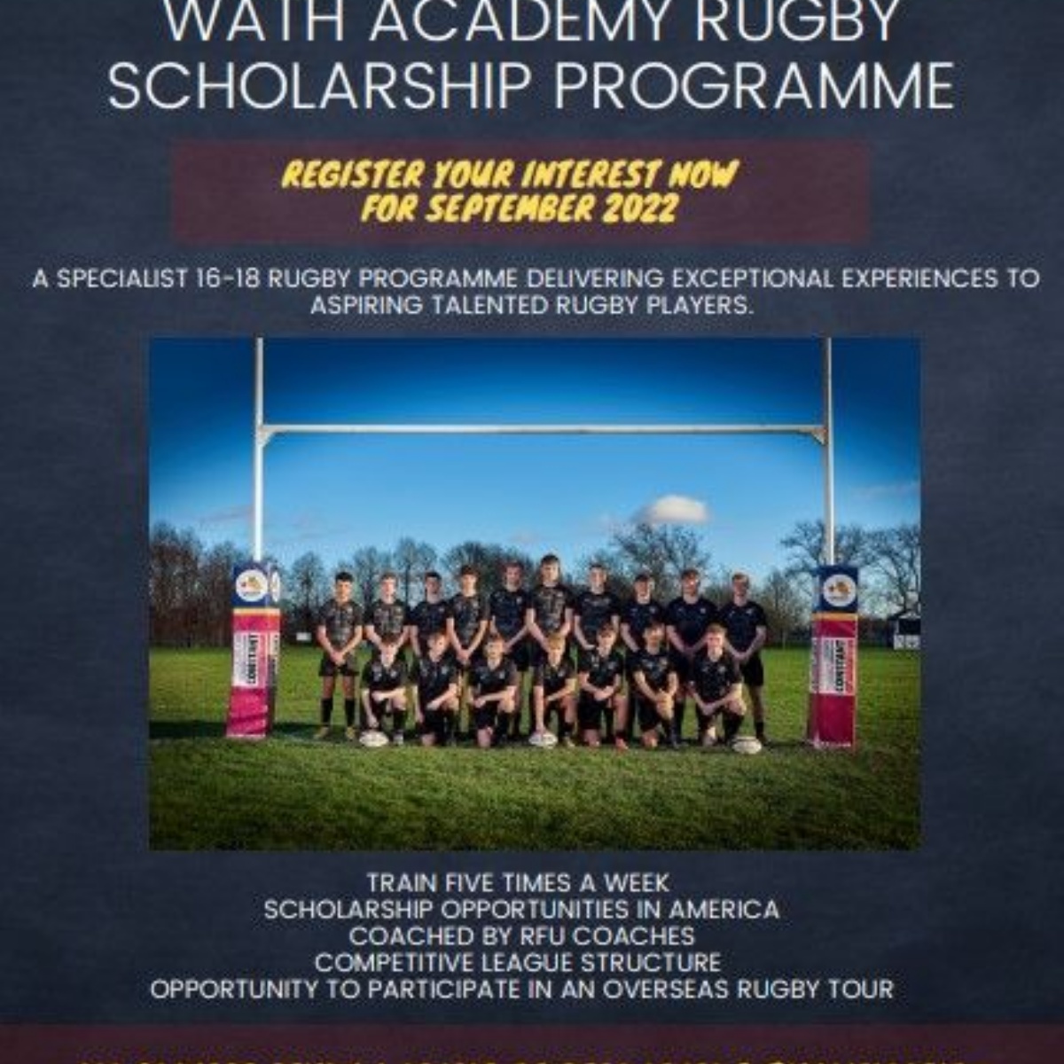 Wath Academy - Rugby Scholarship Programme